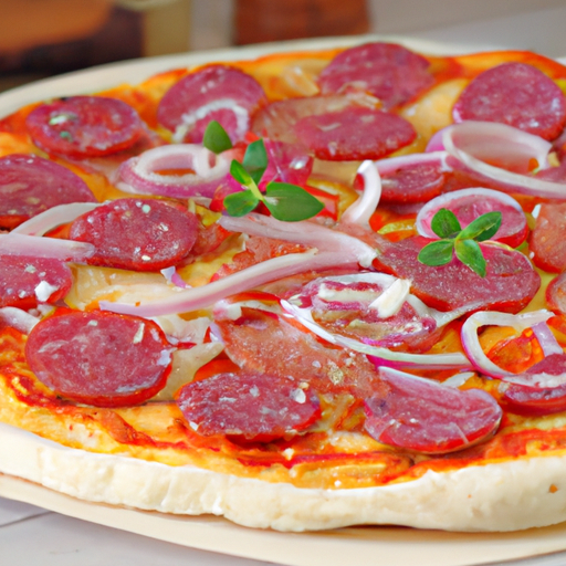 Pizza Hackfleisch Salami Rezept